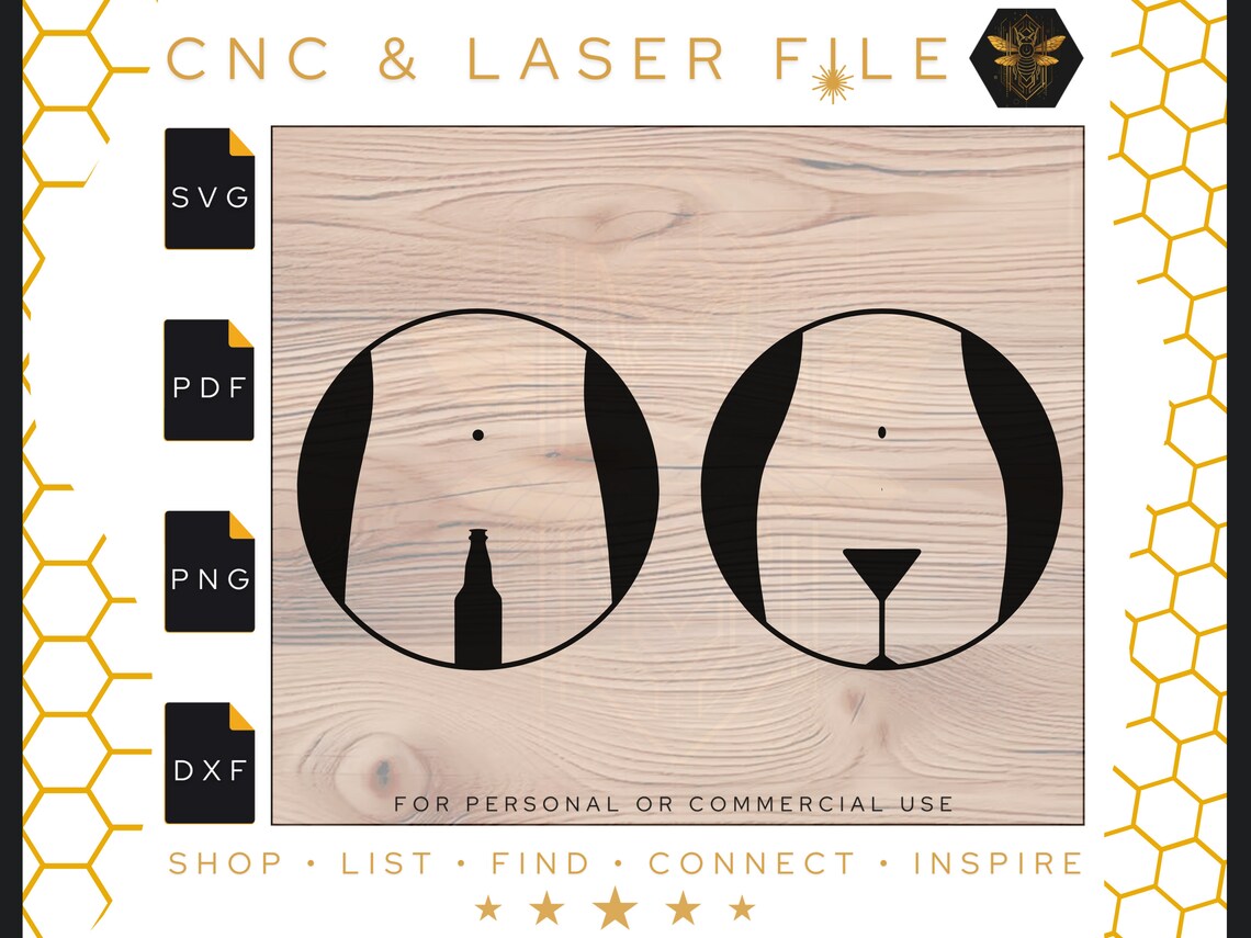 Beer Martini Restroom Sign Vector File | Funny Restroom Sign | Beer ...