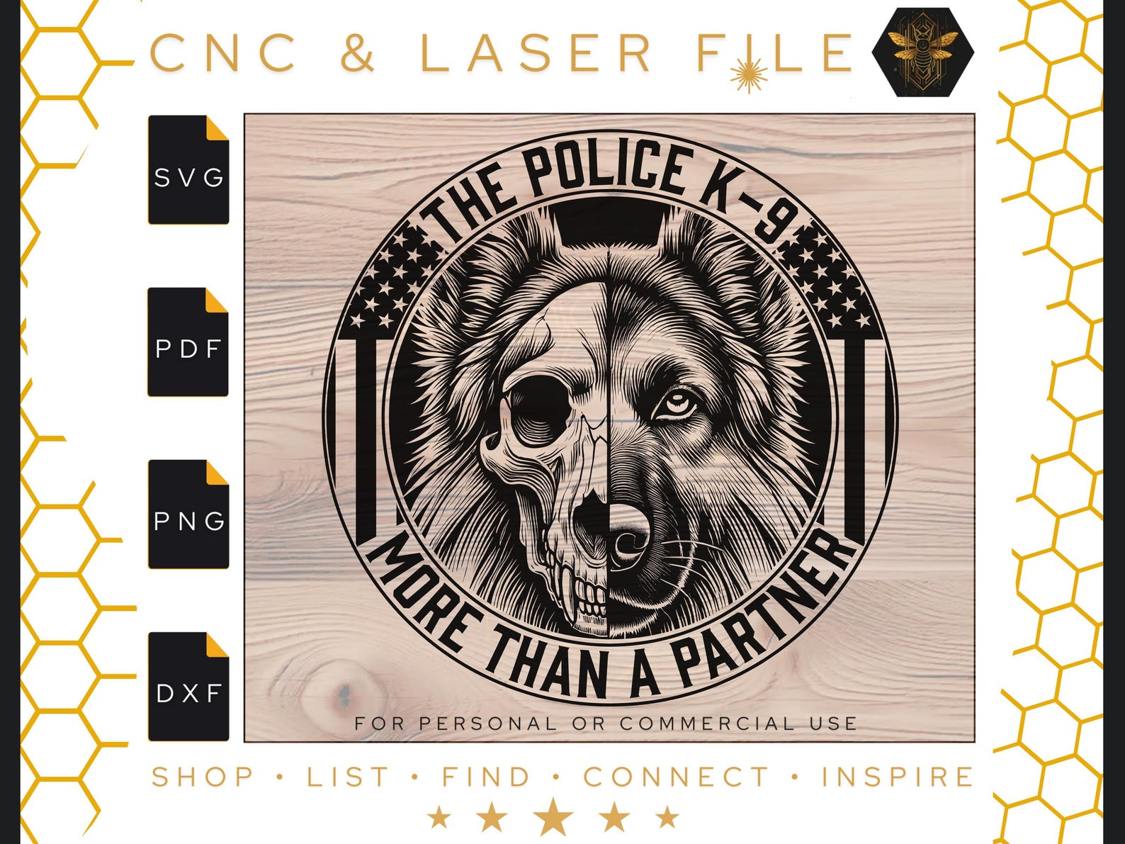 The Police K-9 More Than A Partner SVG Sign Thing Blue Line Police K9 ...