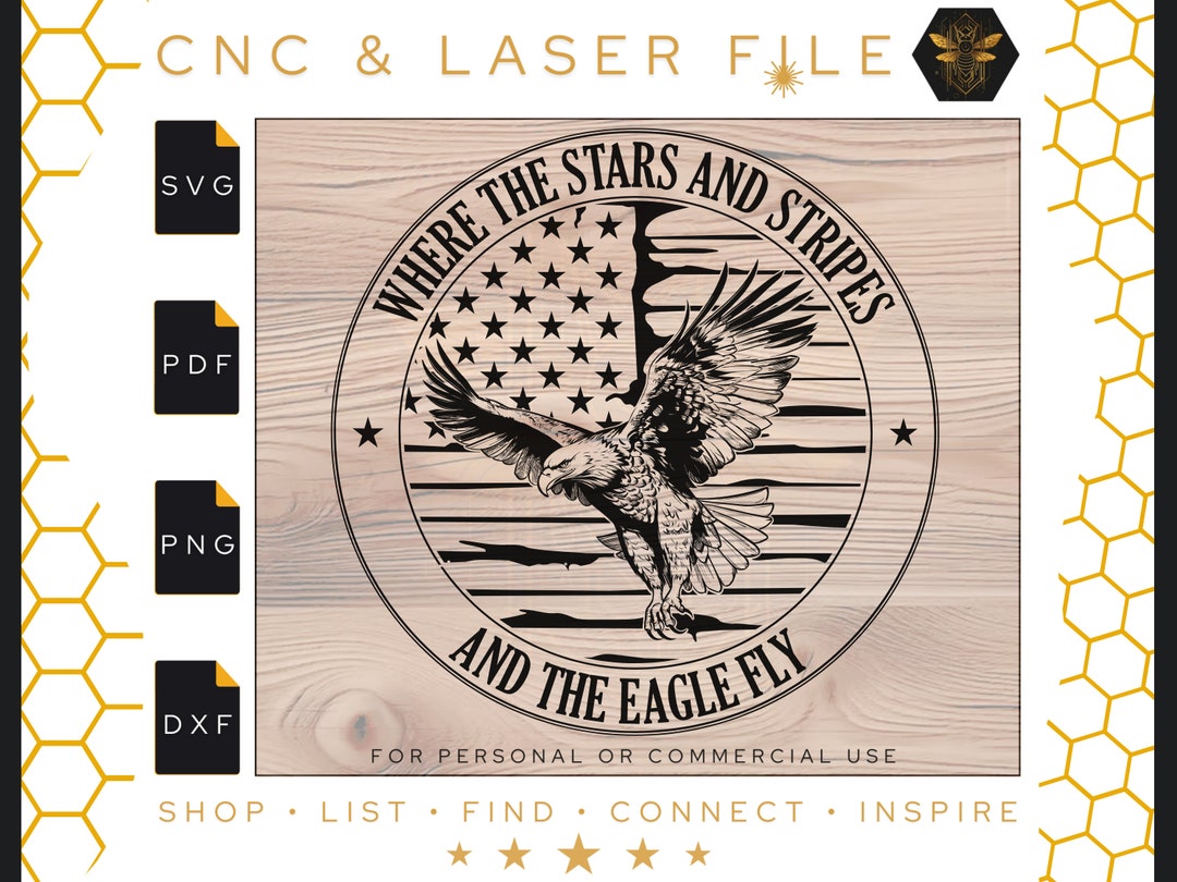 Where the Stars and Stripes and the Eagle Fly | Patriotic Vector Files ...