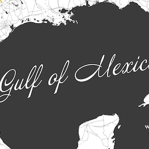 Gulf of Mexico Map: Detailed Laser Cut File (digital Download) - Etsy