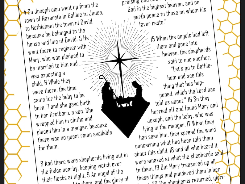 The Birth of Christ Luke 2 Narrative SVG Files | Digital Download ...