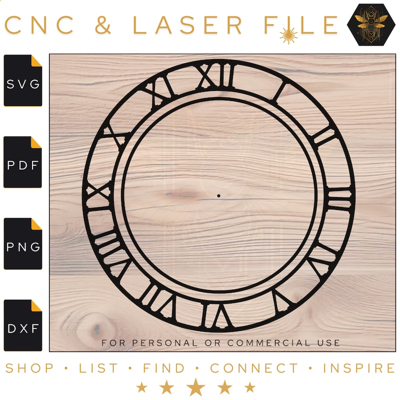 Roman Numeral Clock Face - Etsy