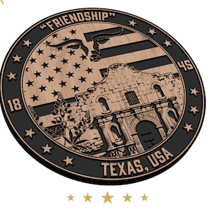 Texas Flag Alamo SVG | Friendship State Motto (digital Files) - Etsy