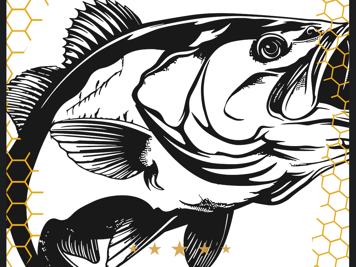 Largemouth Bass Vector Bass Fishing Bass Fishing Svg File Bass Fishing ...