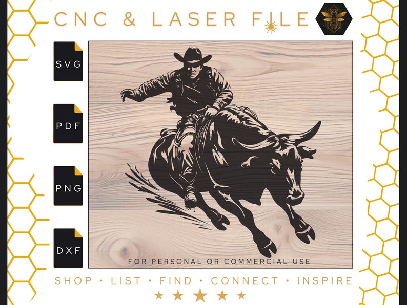 Bull Rider Engraving Svg Rodeo Svg Bucking Bull Vector Western Bull ...