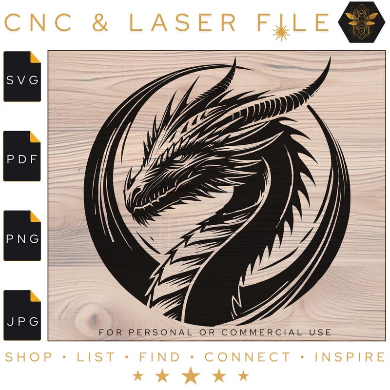 Leather Dragon Dxf - Etsy