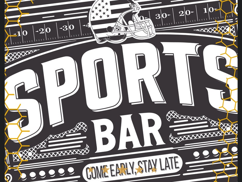 Sports Bar Sign | Home Bar Decor | Sport | Football Bar File | Bar ...
