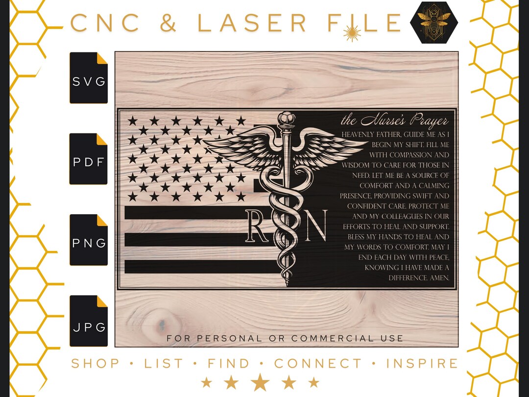 A Nurse's Prayer American Flag Svg | Registered Nurse American Flag ...