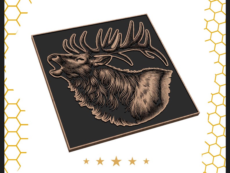 Elk Bugling Svg File | Elk Bugle SVG | Elk Calling Vector File | Elk ...