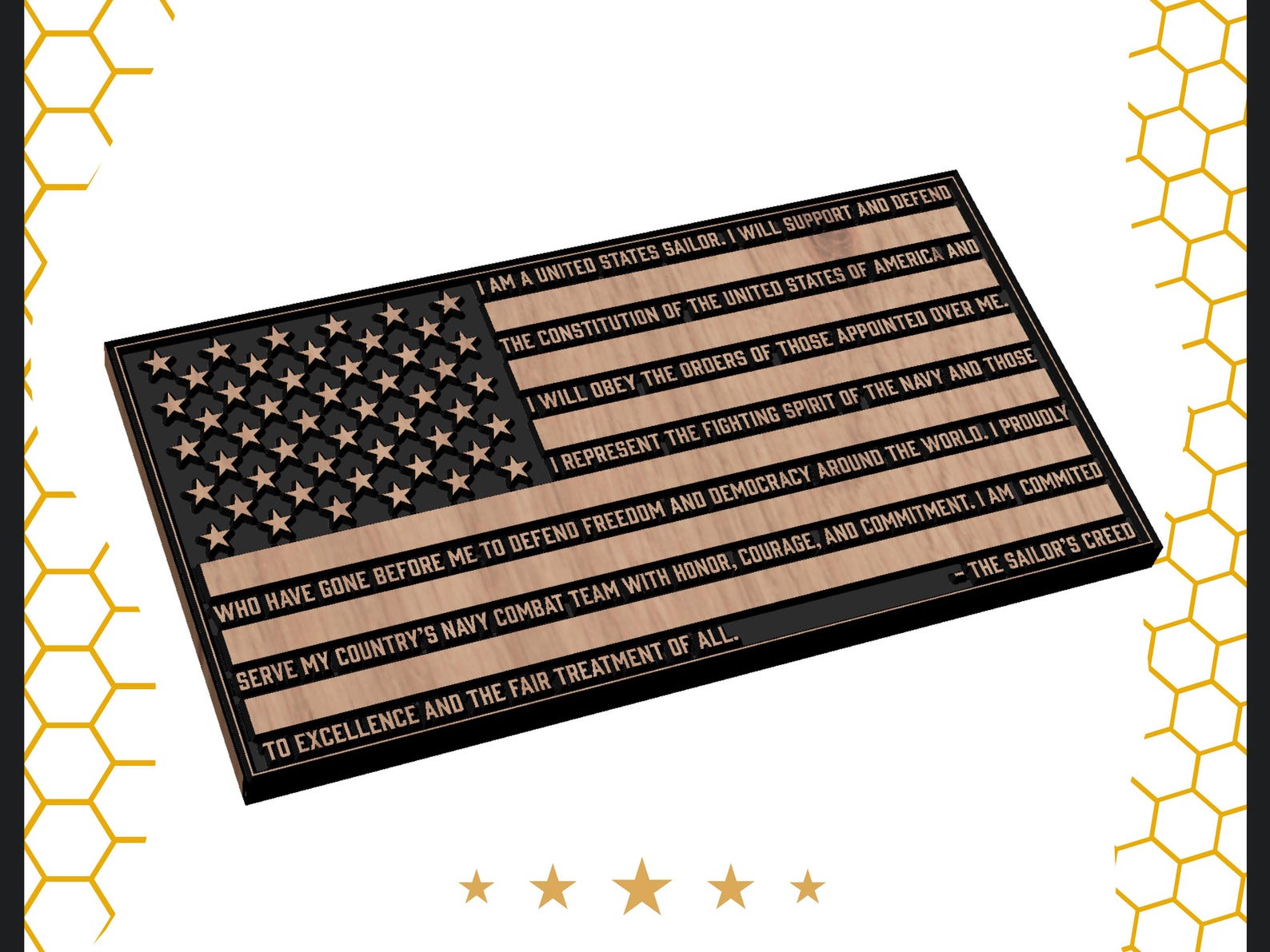 Sailor's Creed American Flag SVG | US Navy Veteran Laser File (digital ...