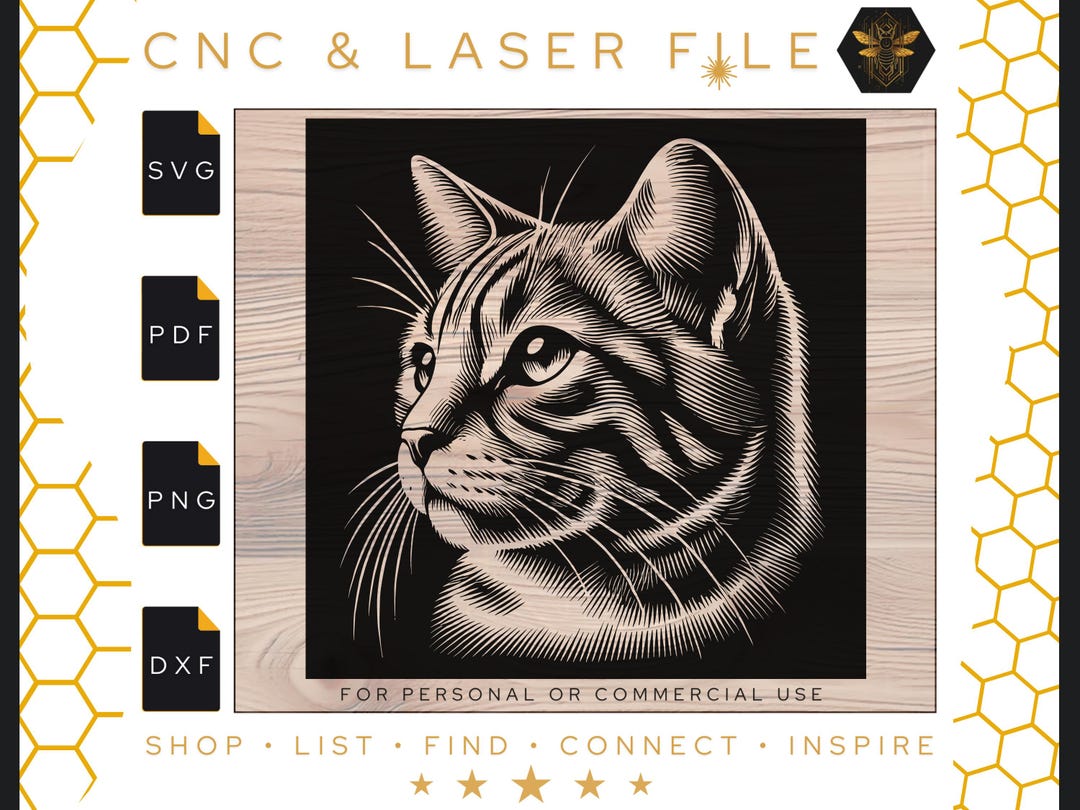 Tabby Cat Vector File | Cat Svg | Cat Illustration | Detailed Cat ...