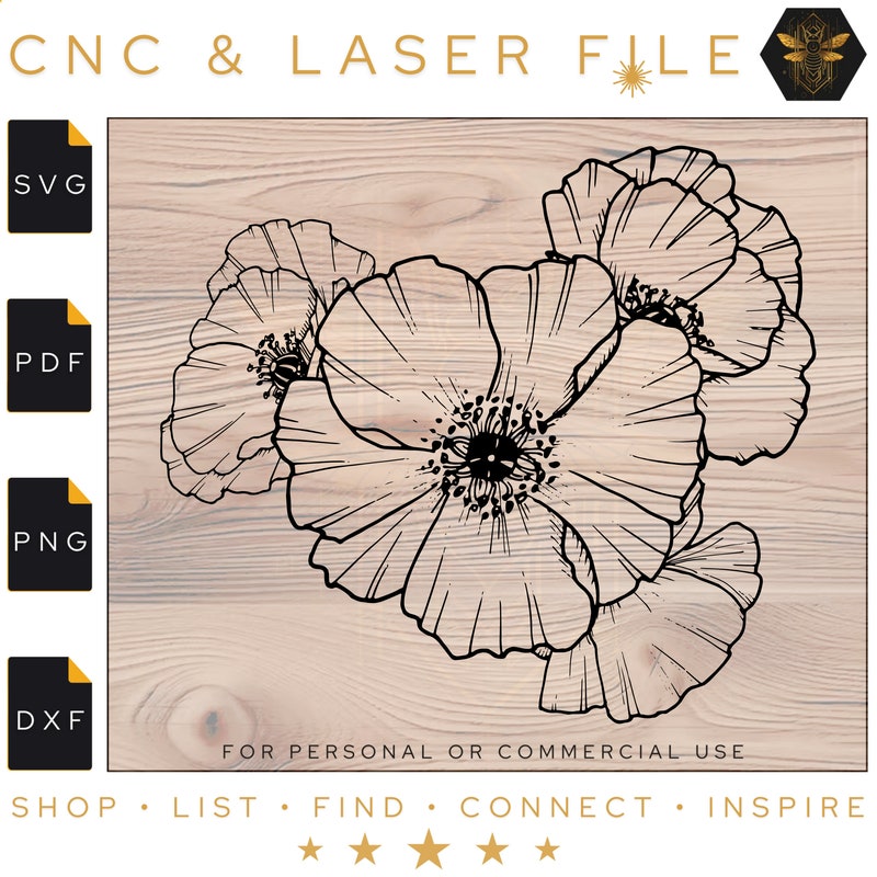 Poppy Flower Svg - Etsy