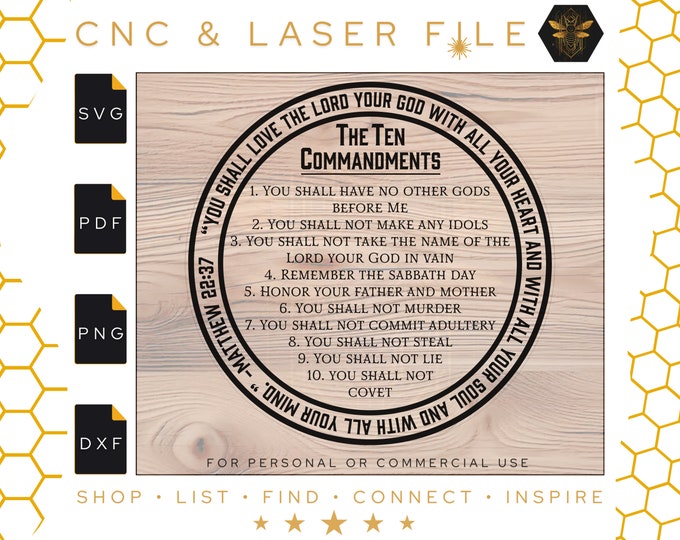 Ten Commandments SVG, Ten Commandments, Svg, Bible Svg, Clip Art, Cut ...