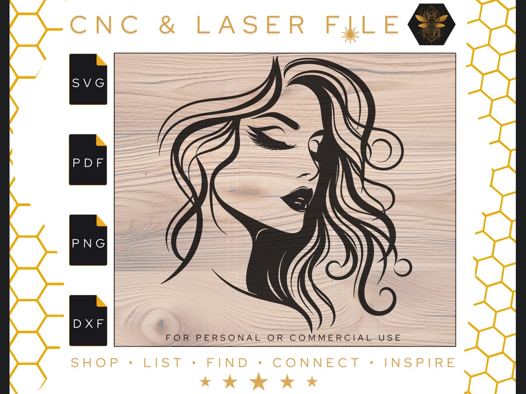 Woman Artistic Stylish Lines Svg File | Stylish Vector File | Beauty ...