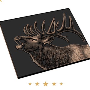 Elk Bugling High Detail Svg | Elk Bugle SVG | Elk Calling Vector File ...