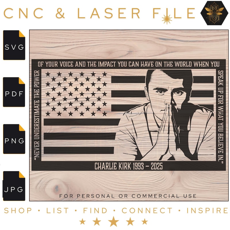 Poster of Charlie Kirk - Etsy