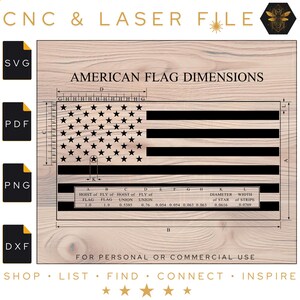 US Flag Dimensions SVG | American Flag Vector Files (digital Download ...