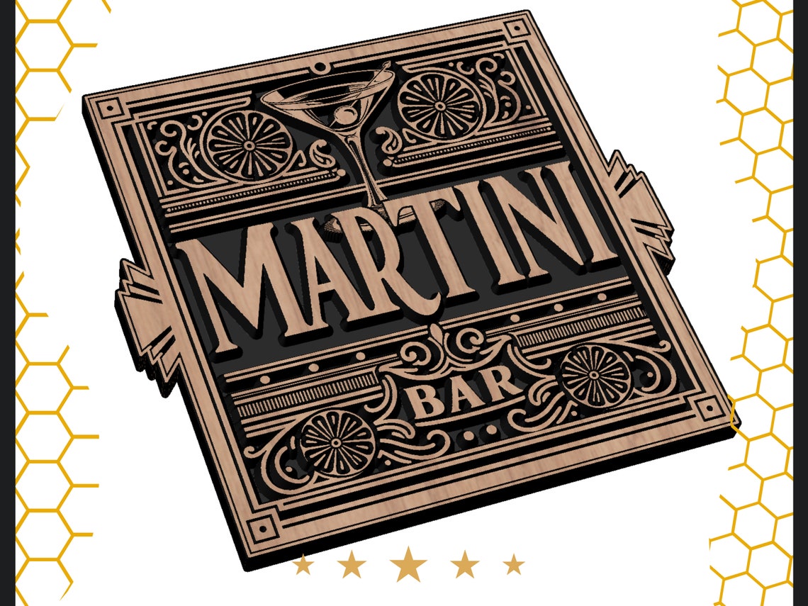 Martini Bar Sign | Home Bar Decor | Martini | Martini Bar File | Bar ...