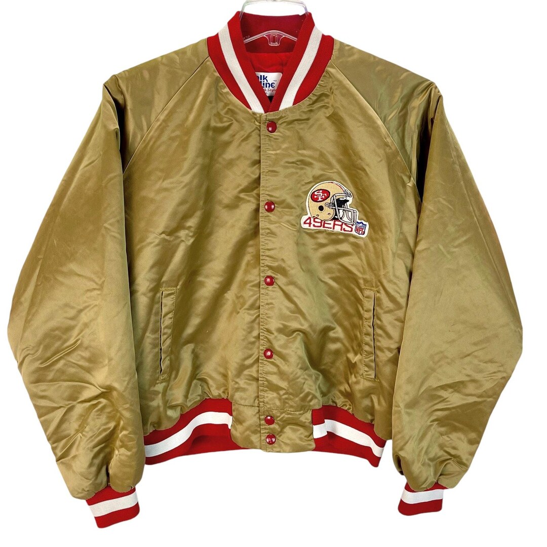 Vintage Chalk Line SAN FRANCISCO 49ers Jacket Snap Closure Gold Red ...