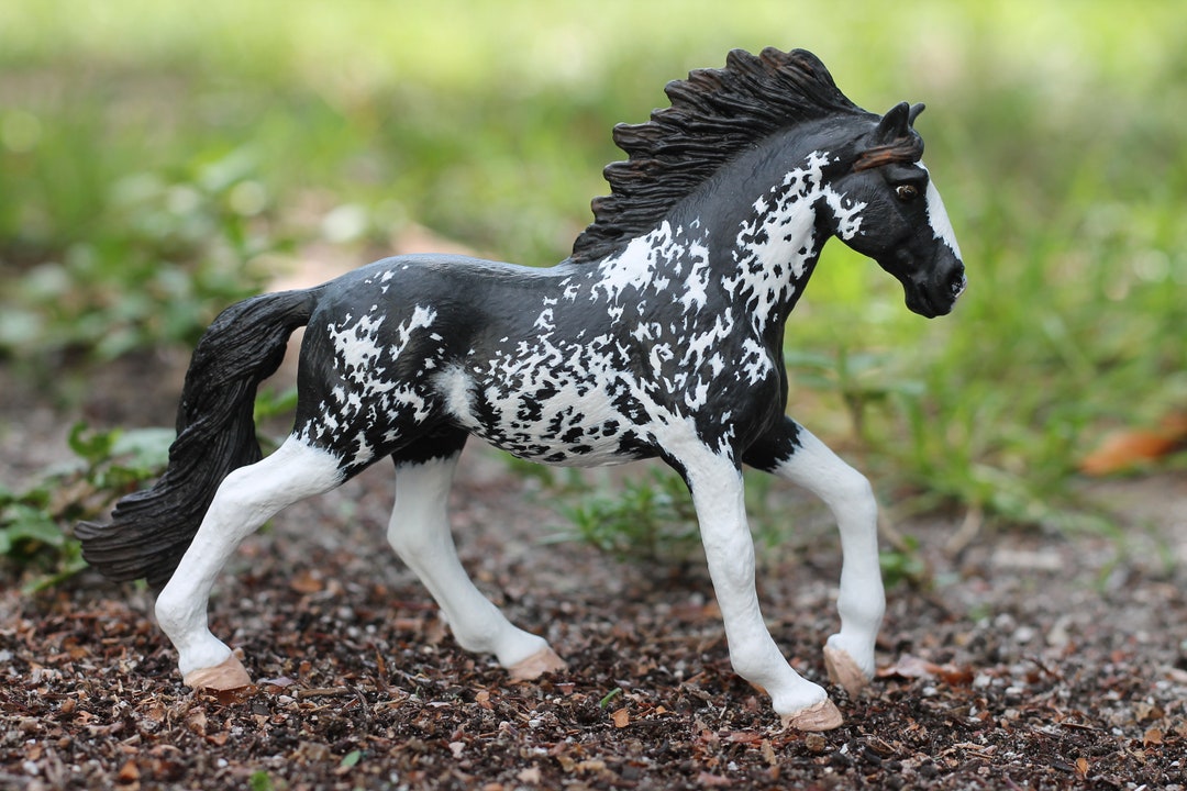 OOAK Schleich Model Horse Repaint - Black Sabino - Etsy
