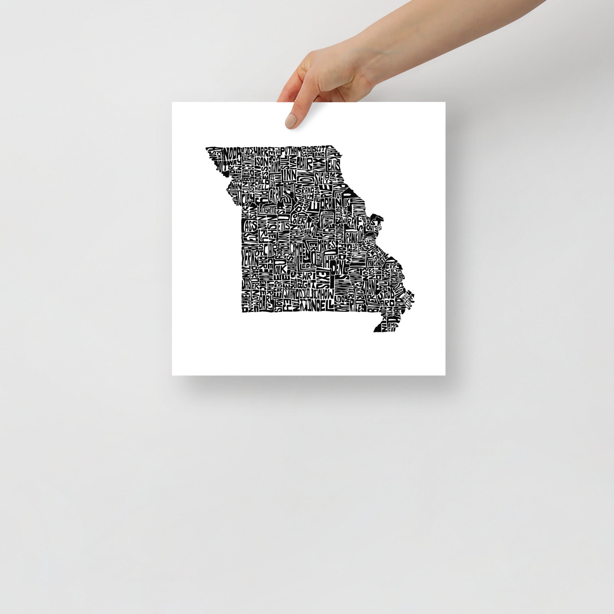 Missouri Typography Map Art Unframed Print Customizable - Etsy