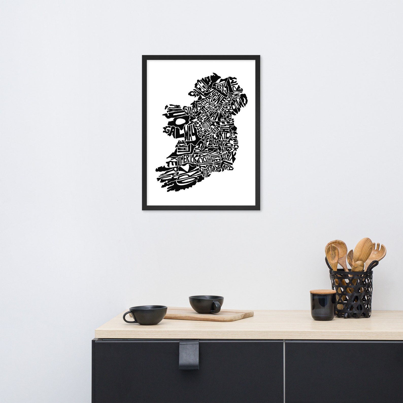 Ireland Typography Map Art FRAMED Print Customizable - Etsy