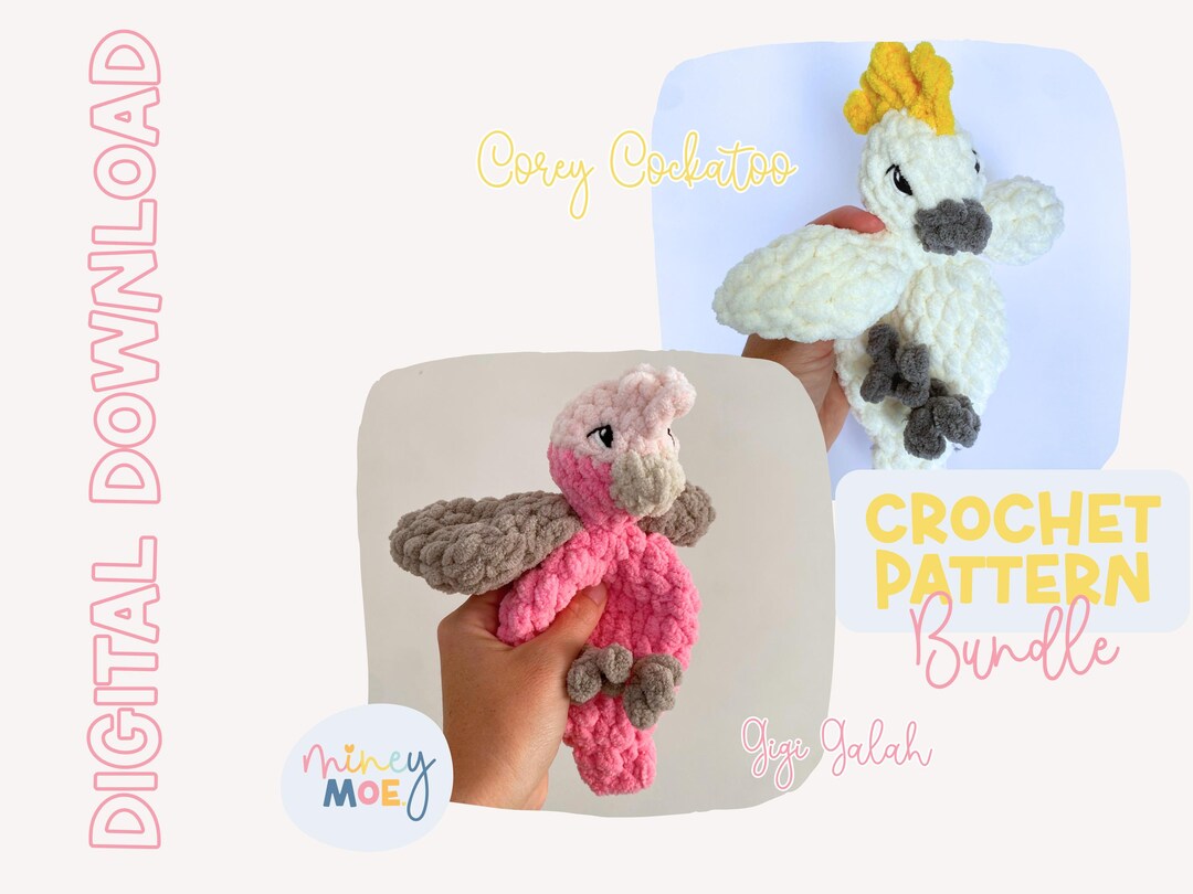 Cockatoo & Galah Crochet Pattern: Australian Bird Loveys (PDF Download ...