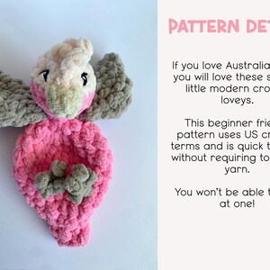 Galah Lovey Crochet Pattern: Australian Bird, Beginner Friendly (PDF ...