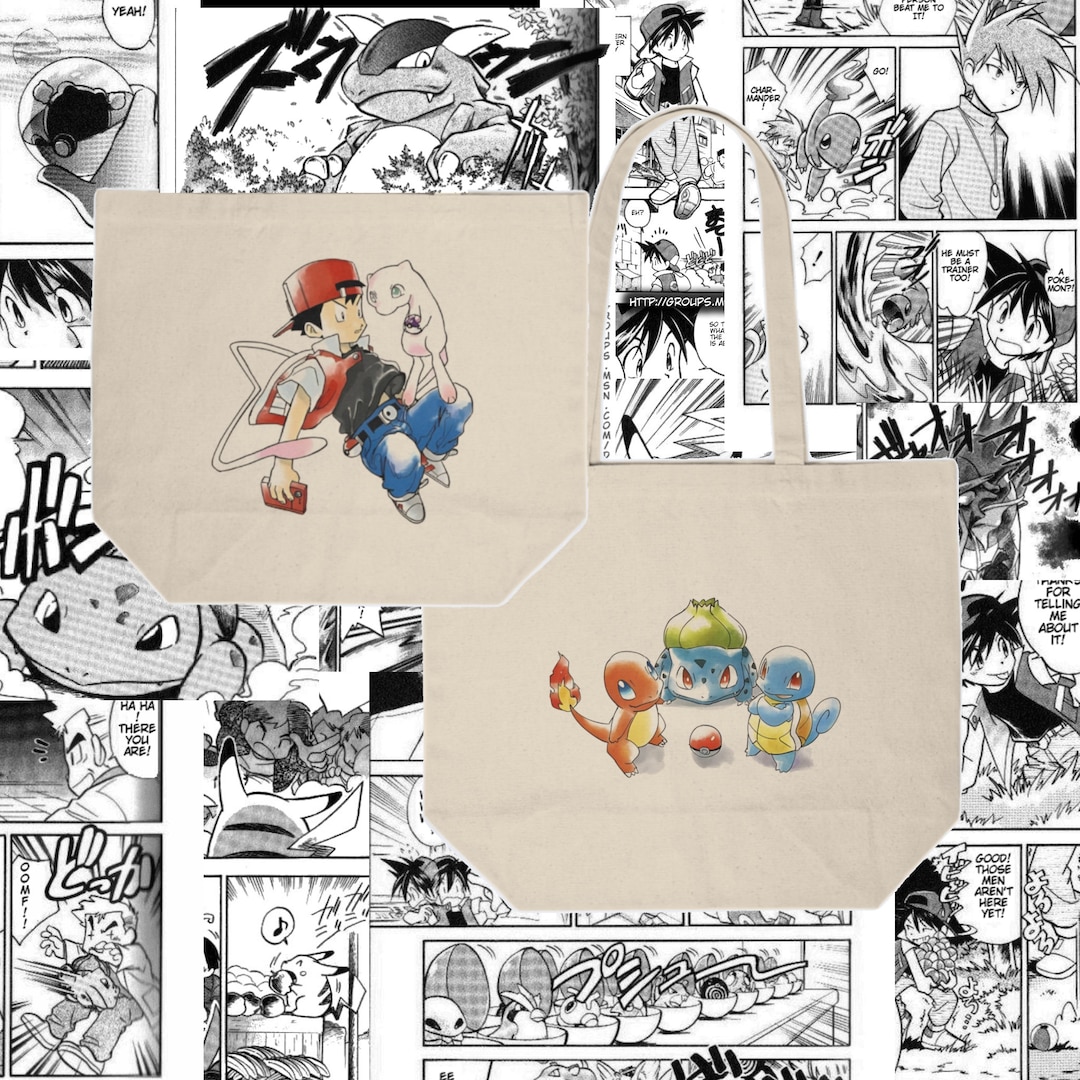 Poke-bag Dual Side Red and Starters Canvas Shopping Tote - Etsy