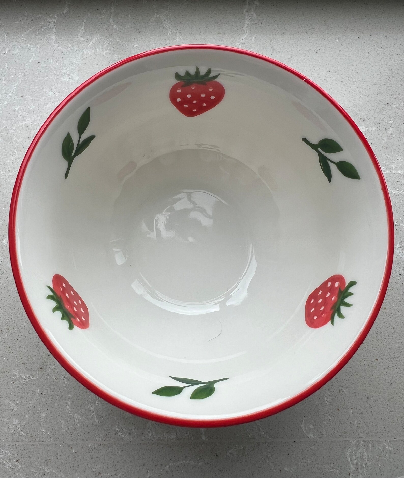 Strawberry Pattern Ceramic Bowl - Etsy