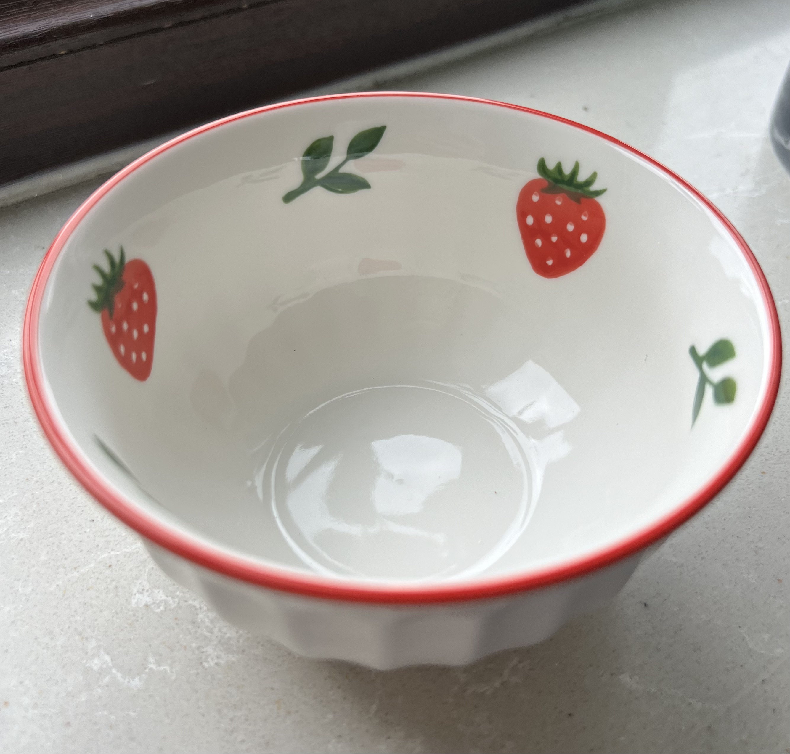 Strawberry Pattern Ceramic Bowl - Etsy