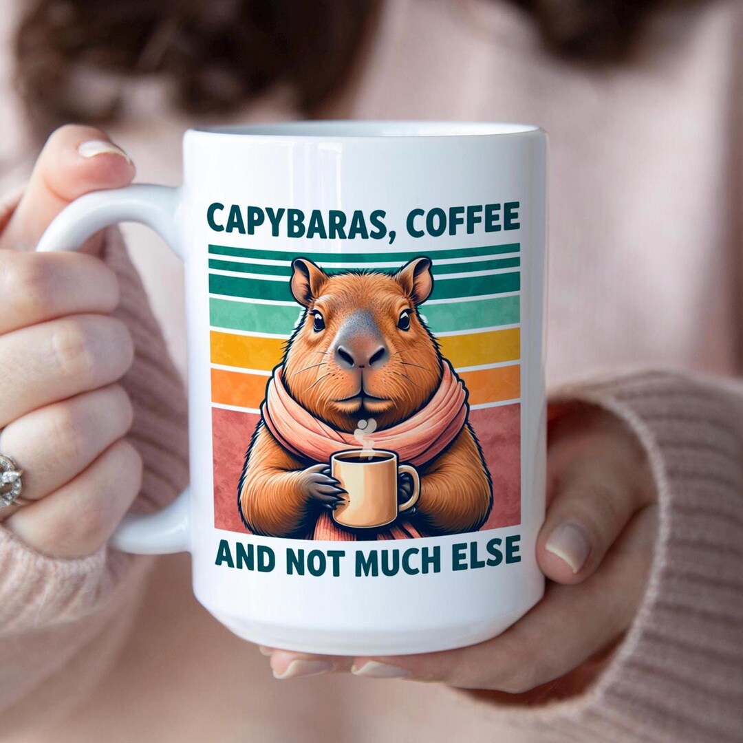 Capybara Coffee Mug, Cute Capybara Mug, Coffee Lover Mug, Capybara ...