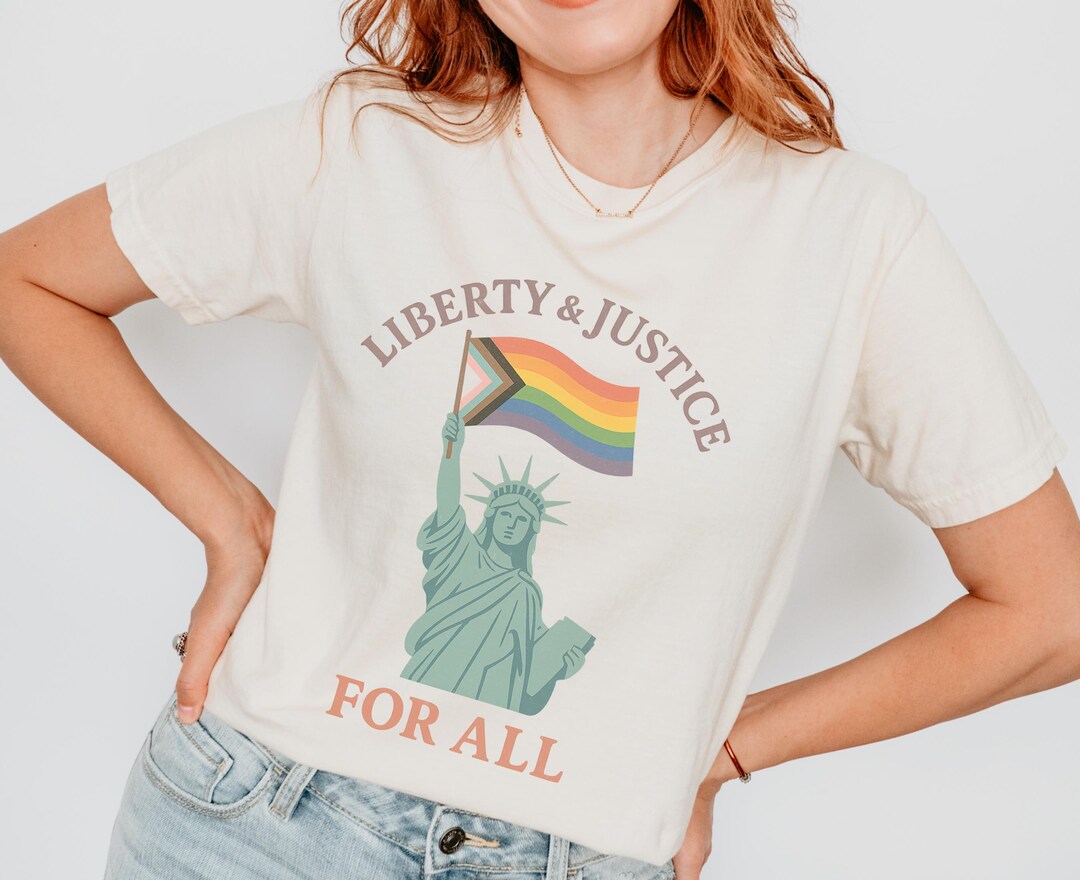 Liberal 4th of July Shirt for Women, Pride LGBTQ Shirt, Americana ...