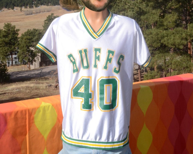 Vintage 70s Basketball Jersey BUFFS Buffaloes High School Medium Large ...
