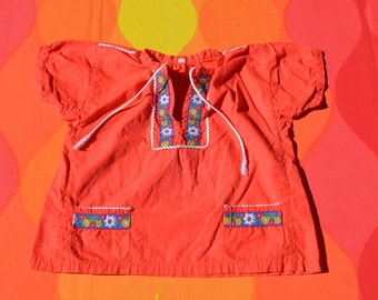 vintage 70s baby outfit HEARTS hippie shirt flare pants set | Etsy