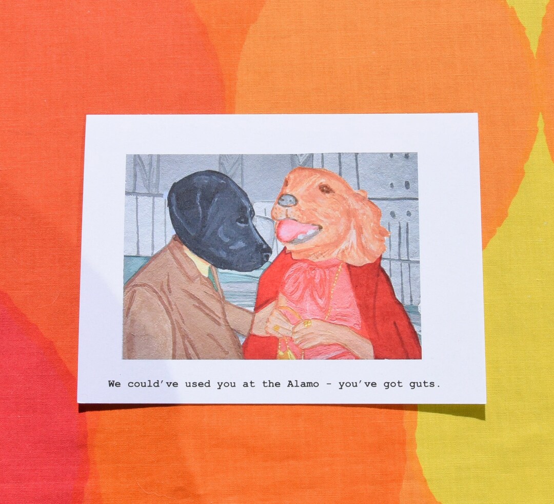 Greeting Card You've Got Guts DOGS 70s Columbo Parody Original Art ...