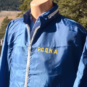 60s Vintage Windbreaker PCQHA Jacket Quarter Horse Nylon Stripe Hood ...