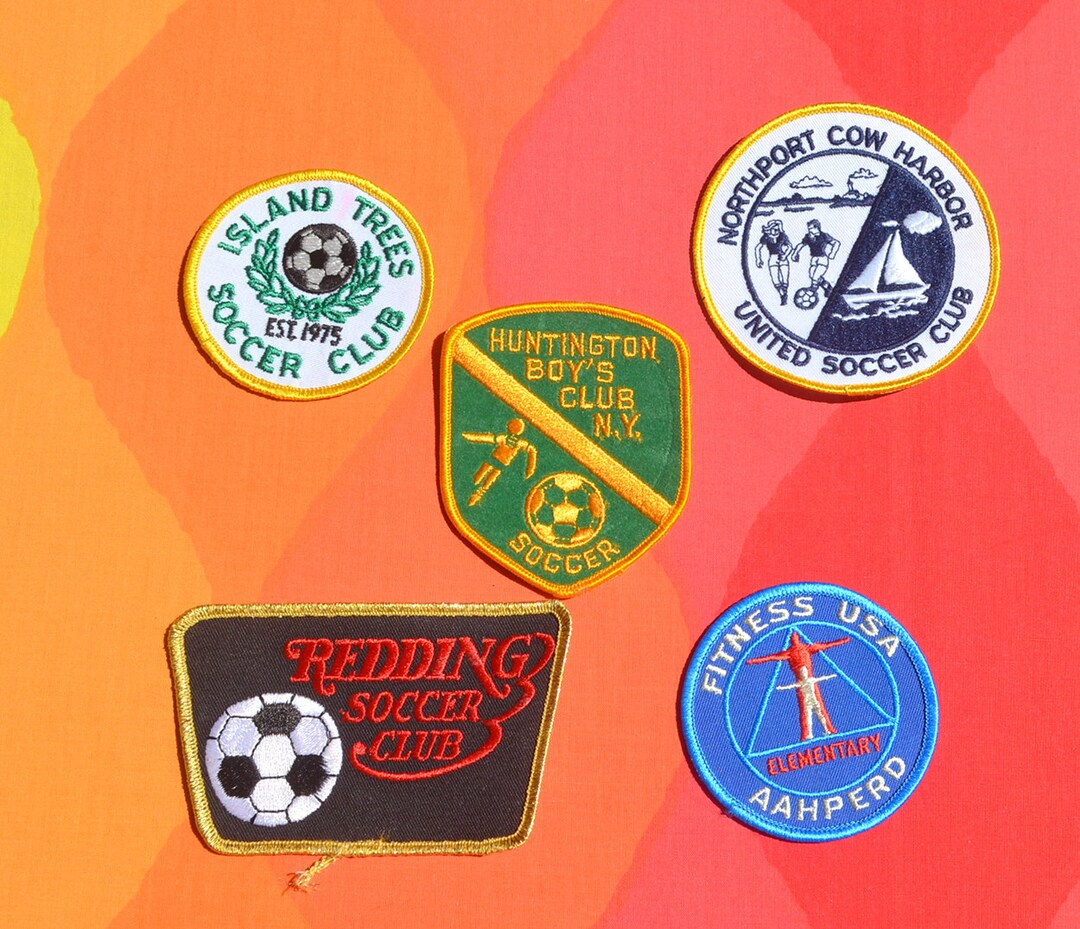80s Vintage SOCCER PATCHES Lot 5 Travel Team Long Island Virginia ...