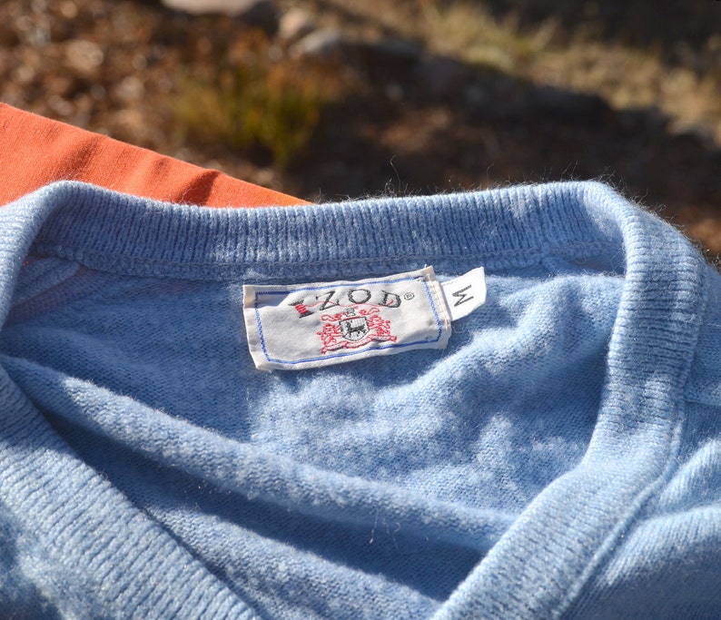 Vintage 70s Izod Sweater MOUNT MITCHELL Golf V-neck Medium Small 80s - Etsy