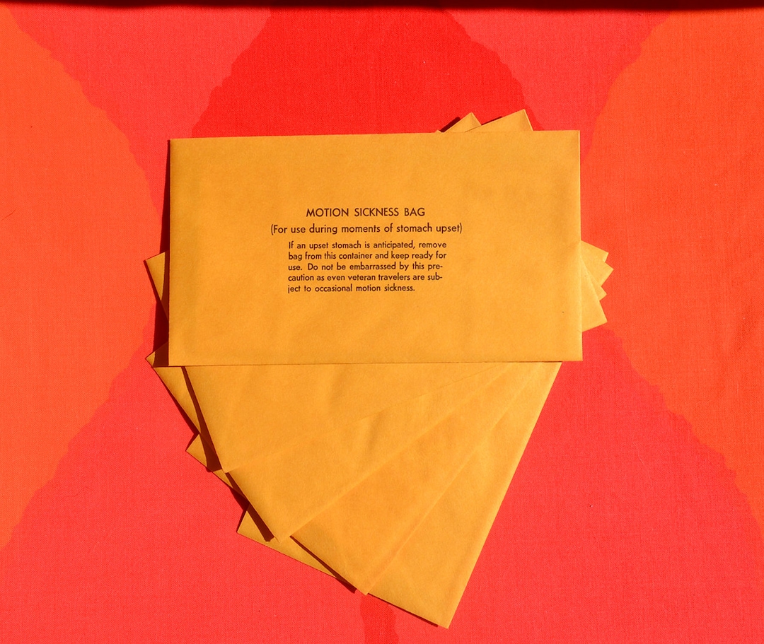 Vintage 60s 70s Military Us Army MOTION SICKNESS Barf Bags X5 Vietnam ...