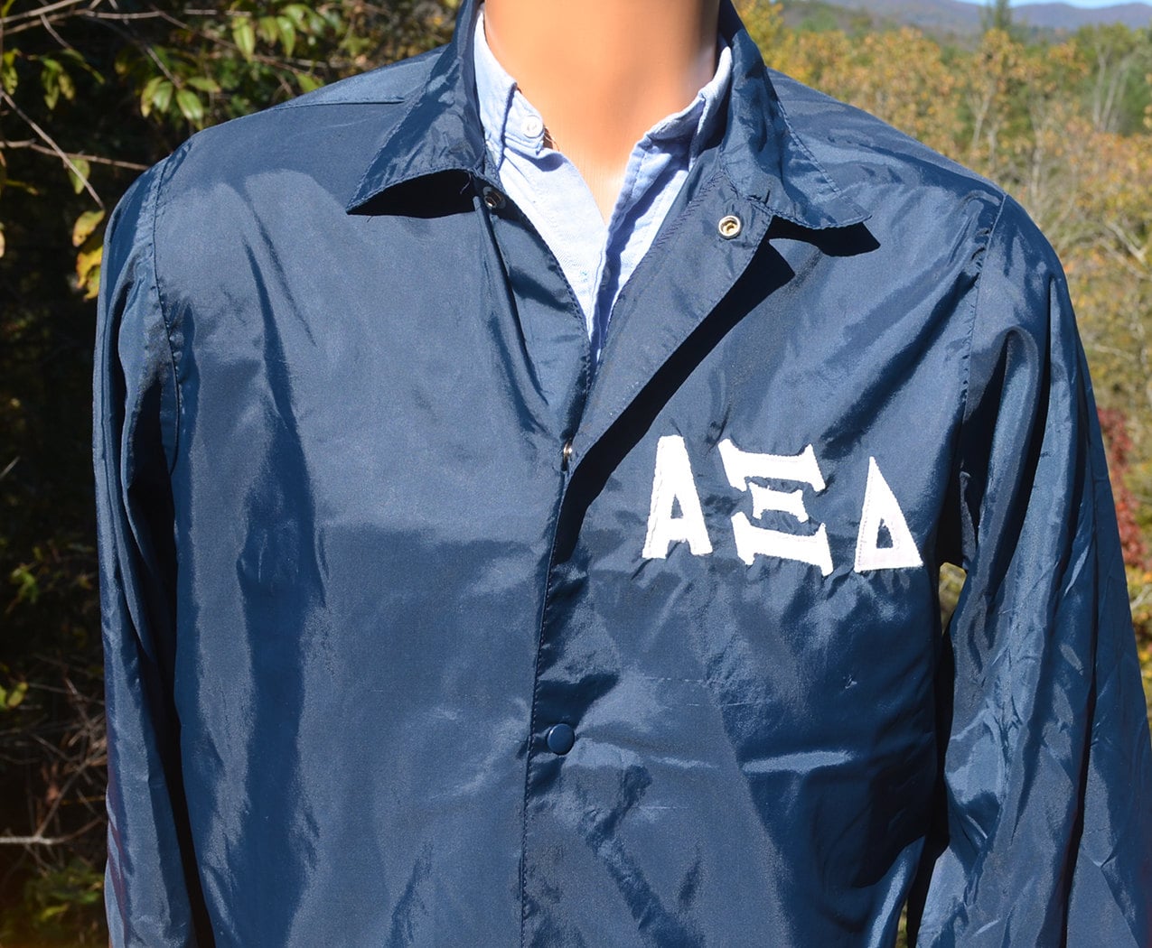Vintage 70s windbreaker coach jacket Alpha Xi Delta axid greek | Etsy