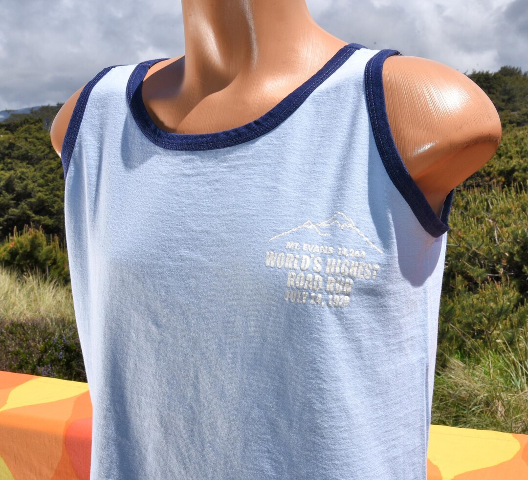 Vintage 1979 Mt Evans Trophy Run Ringer Tank Top (medium) - Etsy