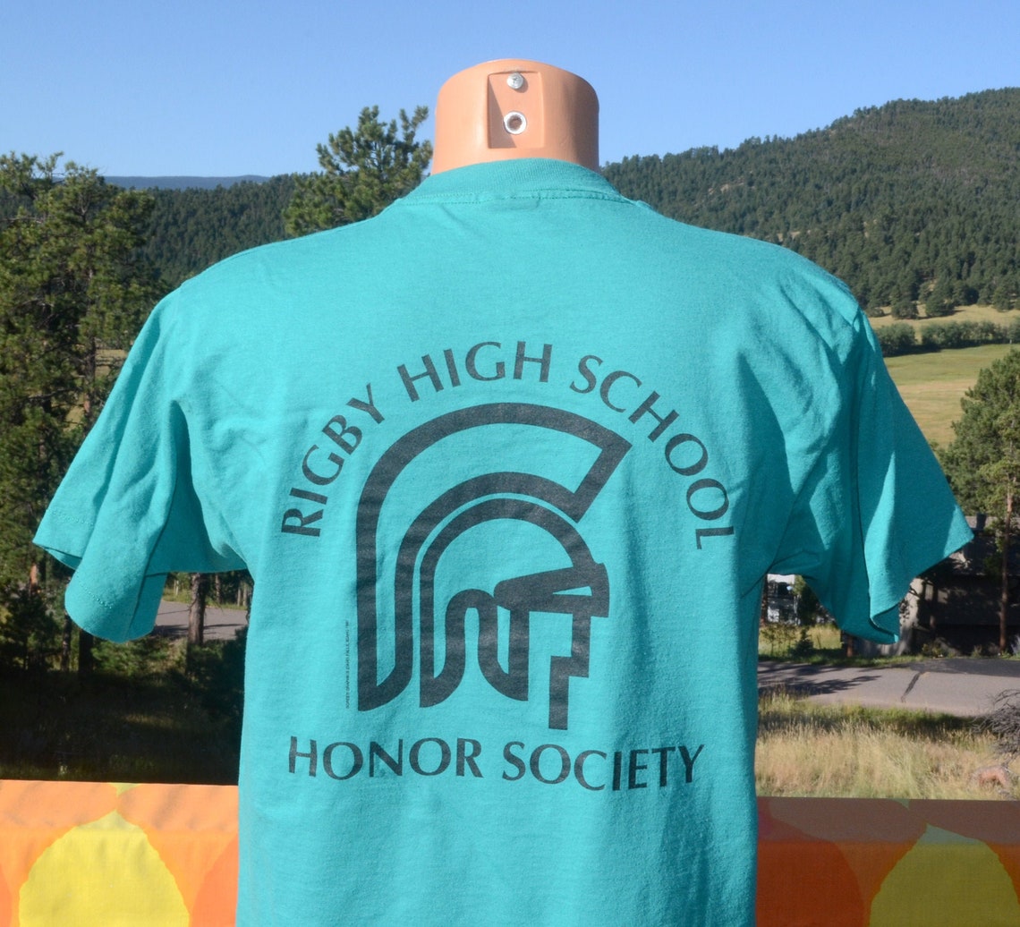 Vintage 90s t-shirt RIGBY high school honor society Large | Etsy