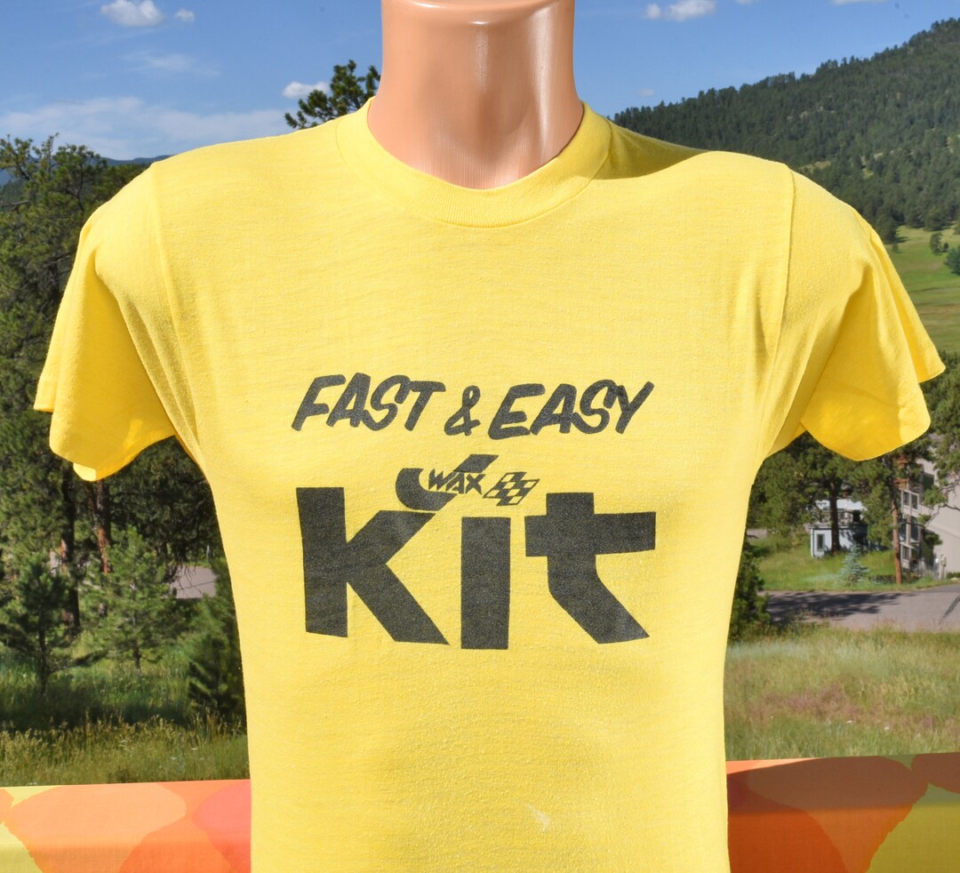 Vintage Tee 70s J WAX Kit Fast Easy Racing Car T-shirt Small Medium - Etsy