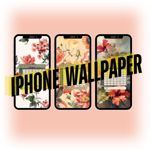 IPhone Class Schedule Editable Wallpaper - Etsy