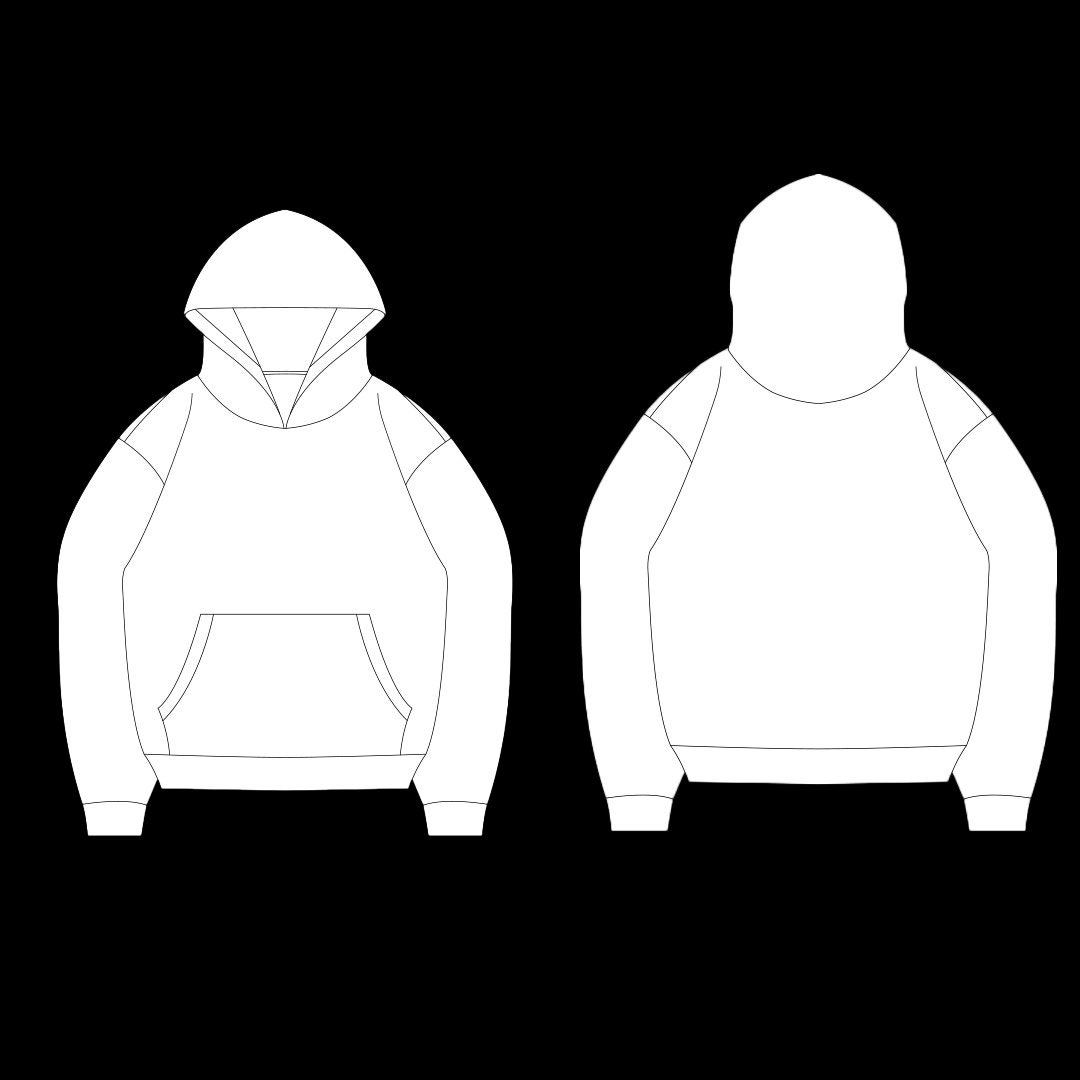 Mockup Hoodie [vector Adobe Illustrator, Procreate, PNG, ] - Etsy