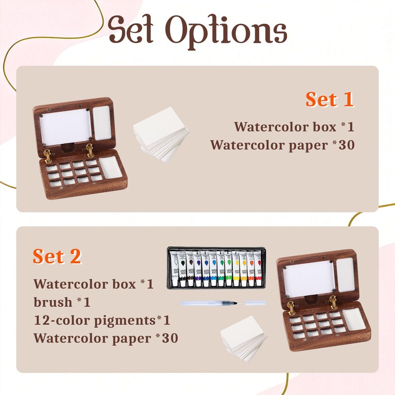 Custom-engraved Portable Watercolor Case - Travel Set, Watercolor ...