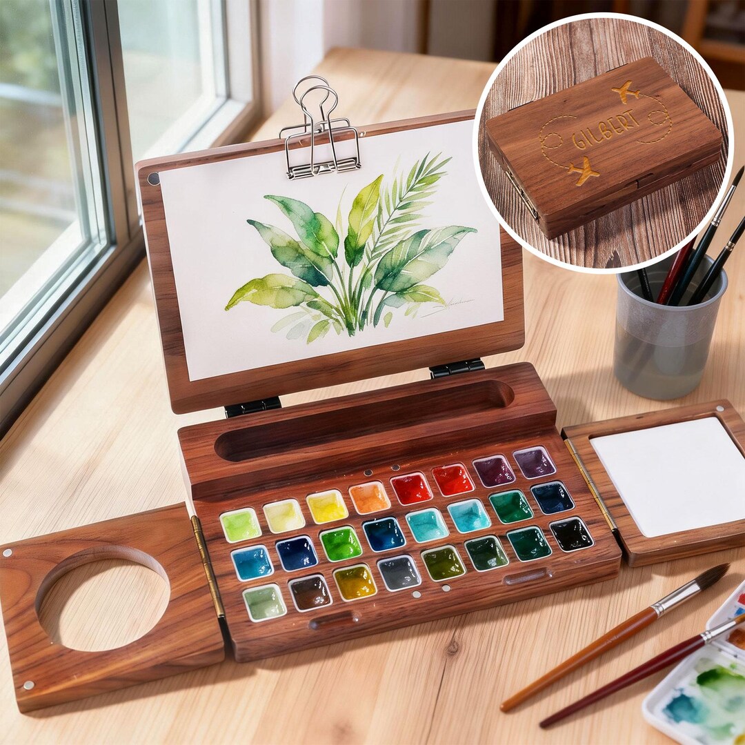 Custom Mini Watercolor Set Gift for Artists - Portable Travel ...