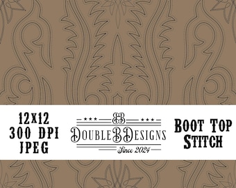 Boot Top Boot Stitch Cowboy Western Rodeo Seamless Pattern by Double B ...