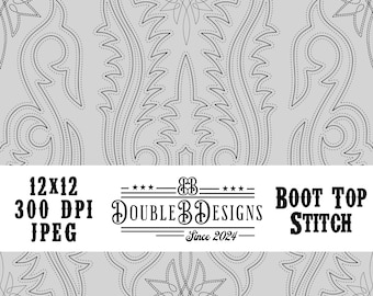 Boot Stitch Cowboy Western Rodeo Seamless Pattern by Double B Designs ...
